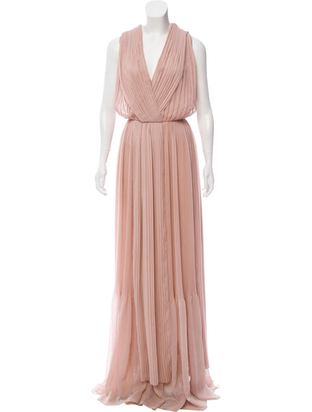 Dusty Pink Pleated Gown – EPHEMERL